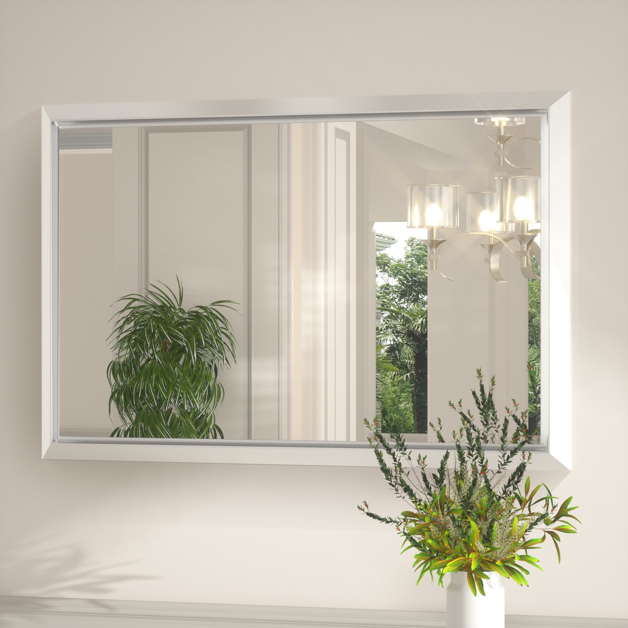 36 x 30 | Farmhouse Vintage Rectangular Beveled Frame Bathroom Mirror ...